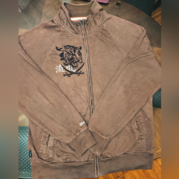 Marc Ecko | Jackets & Coats | Marc Ecko Brown Track Jacket | Poshmark